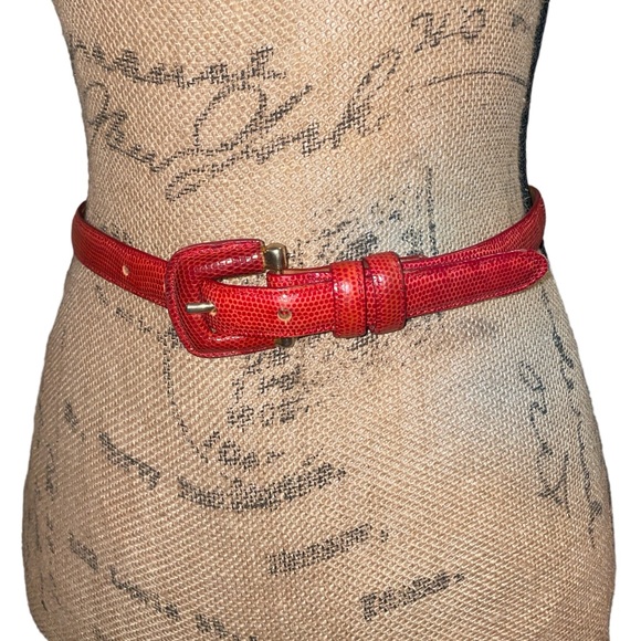 Joan & David | Accessories | Joan And David Red Leather Belt | Poshmark